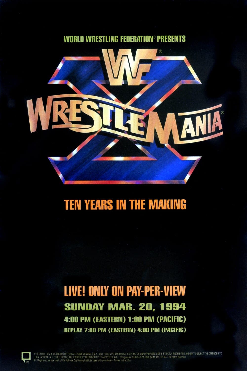 WWE WrestleMania X Movie Streaming Online Watch