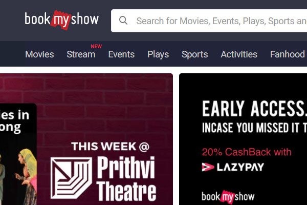 Book My Show Enters the Video on Demand Industry in Style!