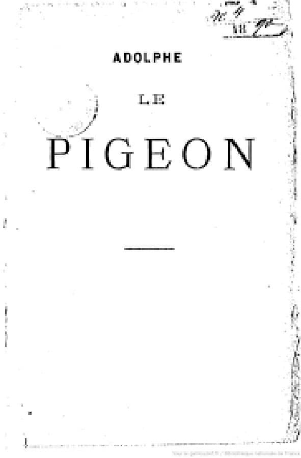 Adolphe Le Pigeon Movie Streaming Online Watch