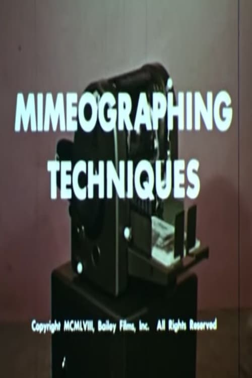 Mimeographing Techniques Movie Streaming Online Watch